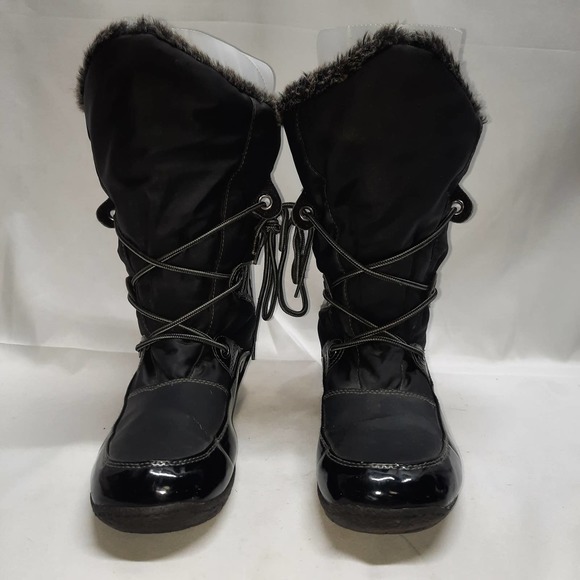 Sporto | Shoes | Sporto Sarah Faux Fur Fleece Lace Up Rubbernylon Black ...